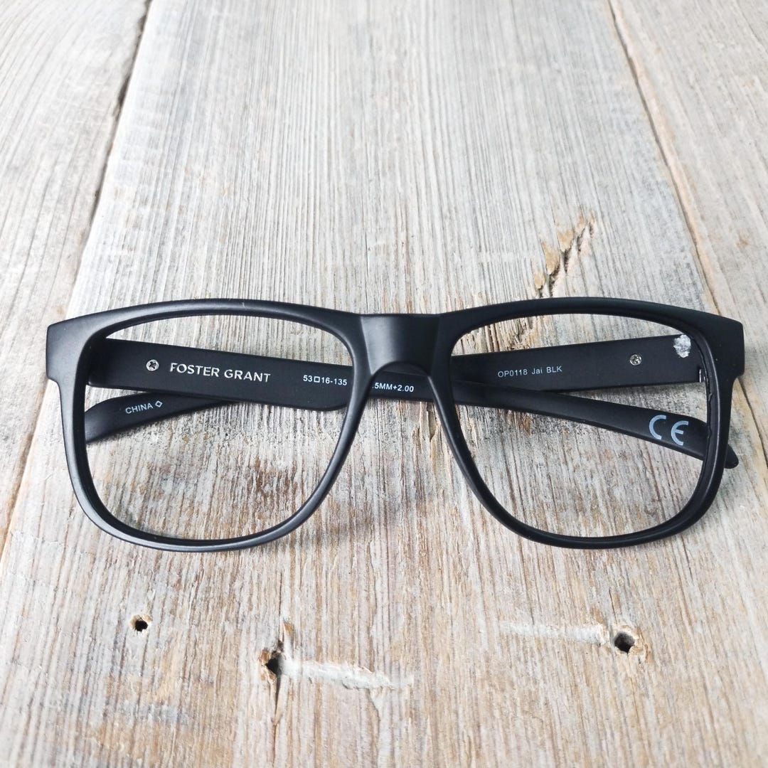Oversized Square Matte Black Glasses Frames Only Costume/rave/festival ...