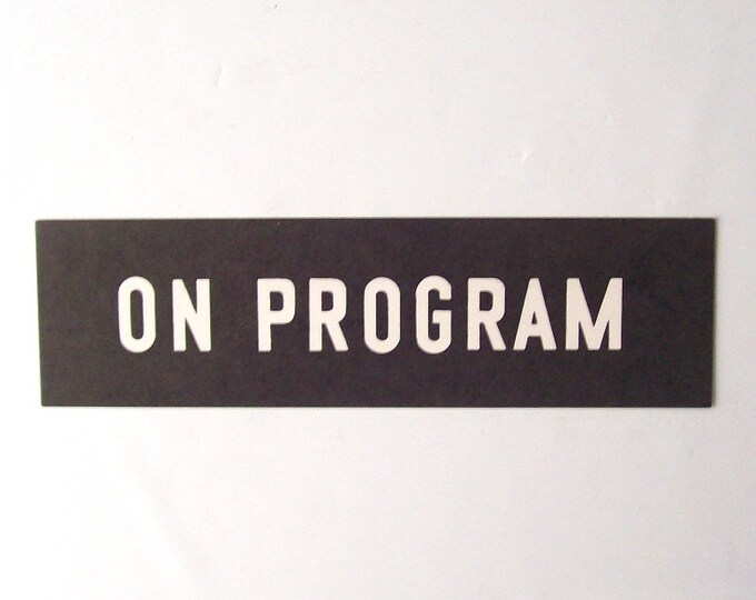Vintage Poster Board Sign Industrial Letterpress on Program - Etsy