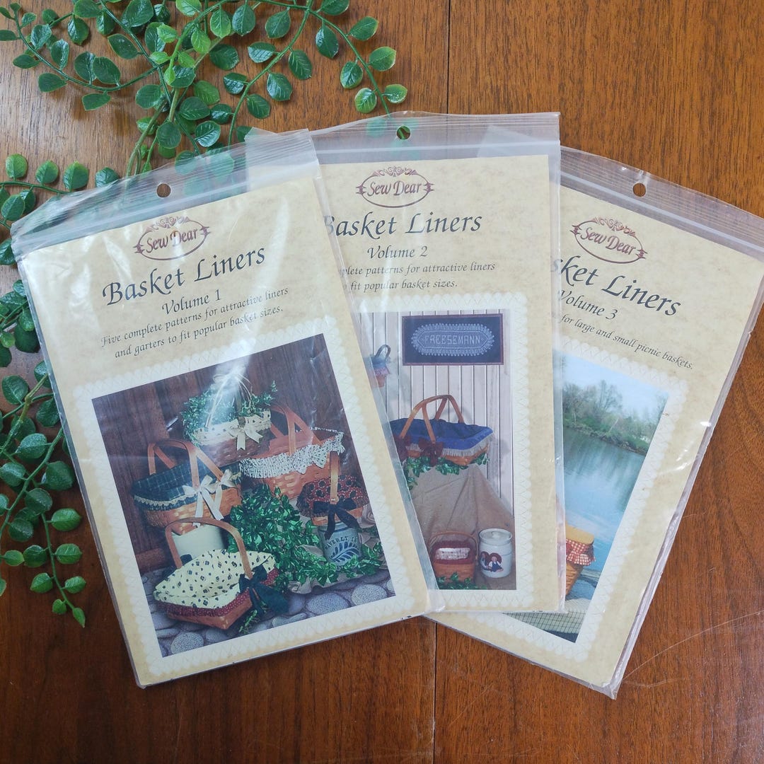 Basket Liners/garters Sewing Pattern 1pc Small/large Picnic Baskets ...