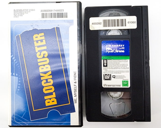Vintage BLOCKBUSTER VHS Movie Rental, Me Myself and Irene, Video Store ...