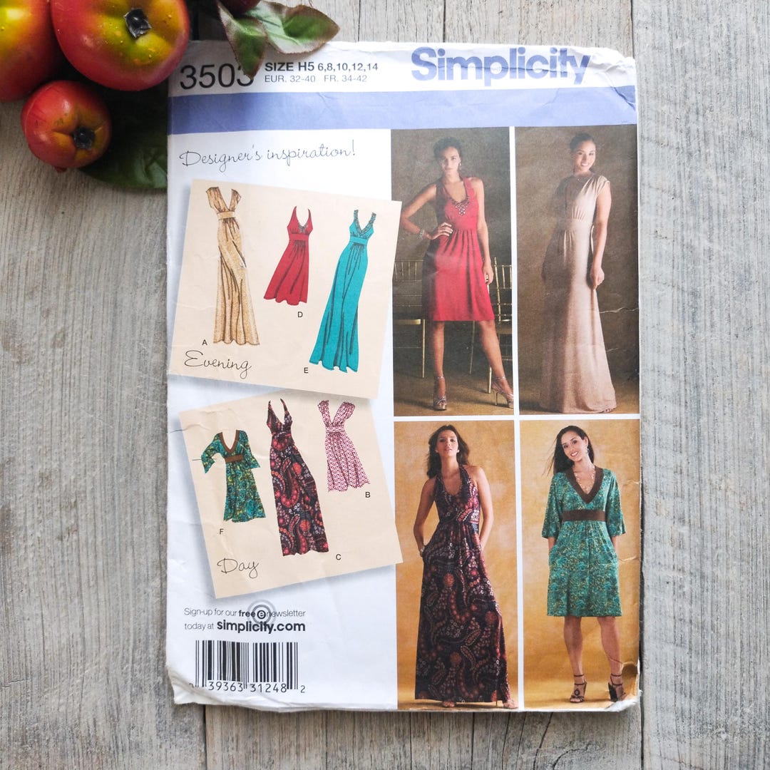Day-wear Evening-wear Sewing Pattern Formal Gown/dress Empire-waist ...