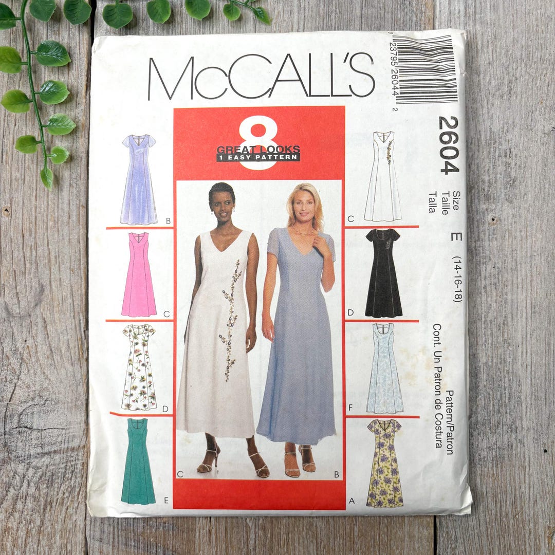 Sewing Pattern Women/miss A-line Dress Princess Seams Semi-fitted Long ...