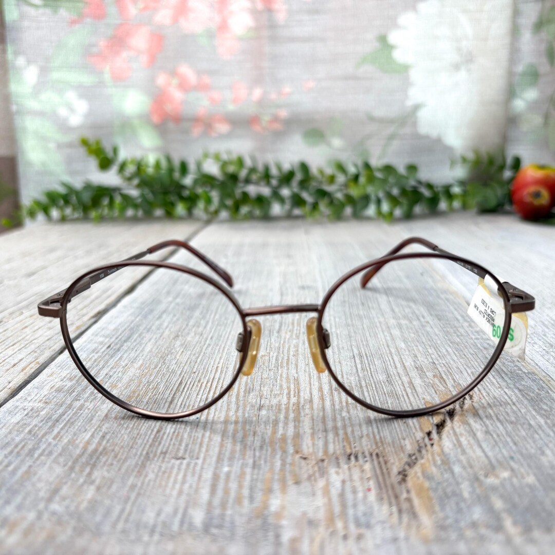 Vintage Copper Round Eyeglasses Frames: 90s Unisex Metal Glasses (48 ...