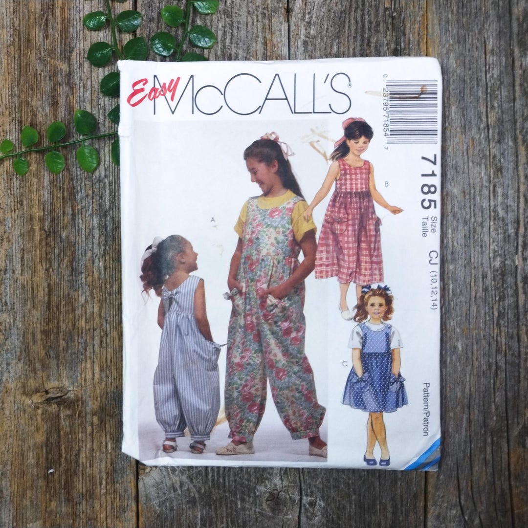 Girls Jumpsuit Sundress Sewing Pattern Sz 10/12/14 Children/kids/tween ...