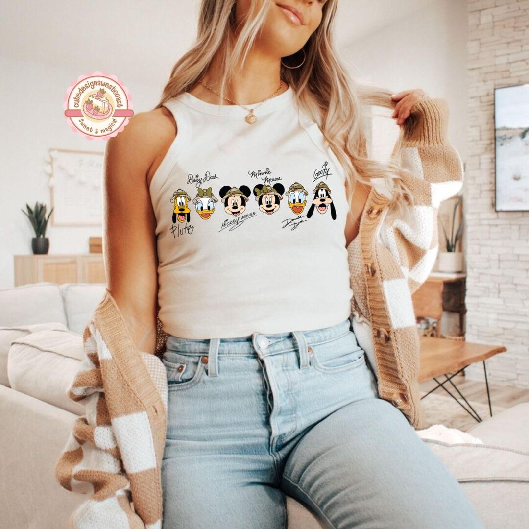 Mickey Mouse Disney Cropped Tank Top, Disney Animal Kingdom Baby Tee ...