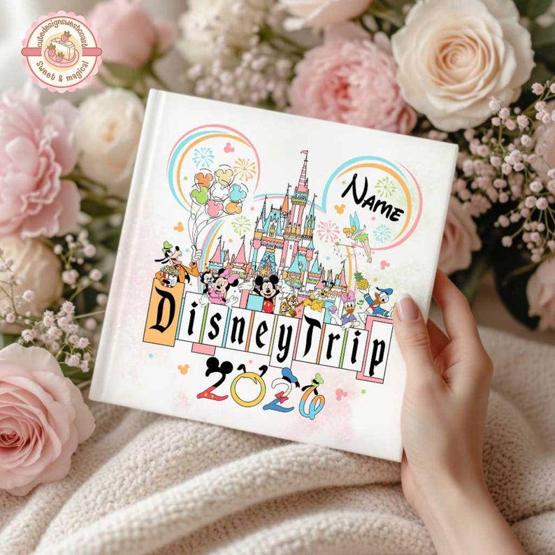 Personalized Theme Park Autograph Book, Kids Vacation Gift, Mickey and ...