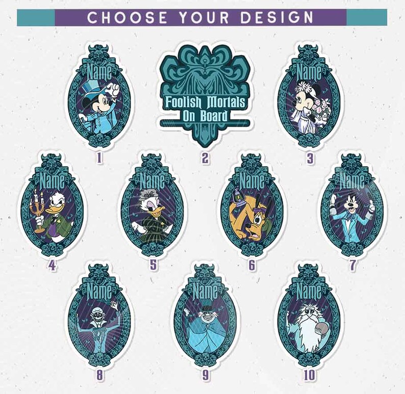 Personalized Hitch Hiking Ghost Haunted Mansion Magnets, Disney ...