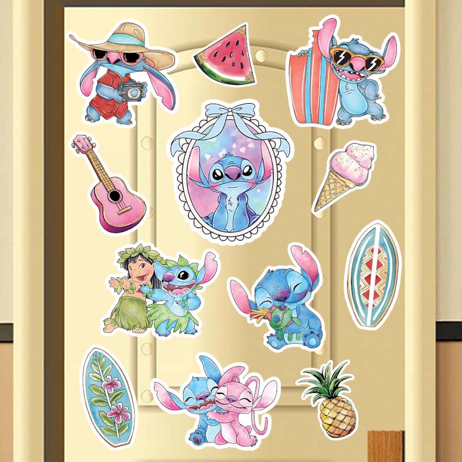 Personalized Disney Stitch Cruise Magnet, Lilo & Stitch Summer Magnets ...