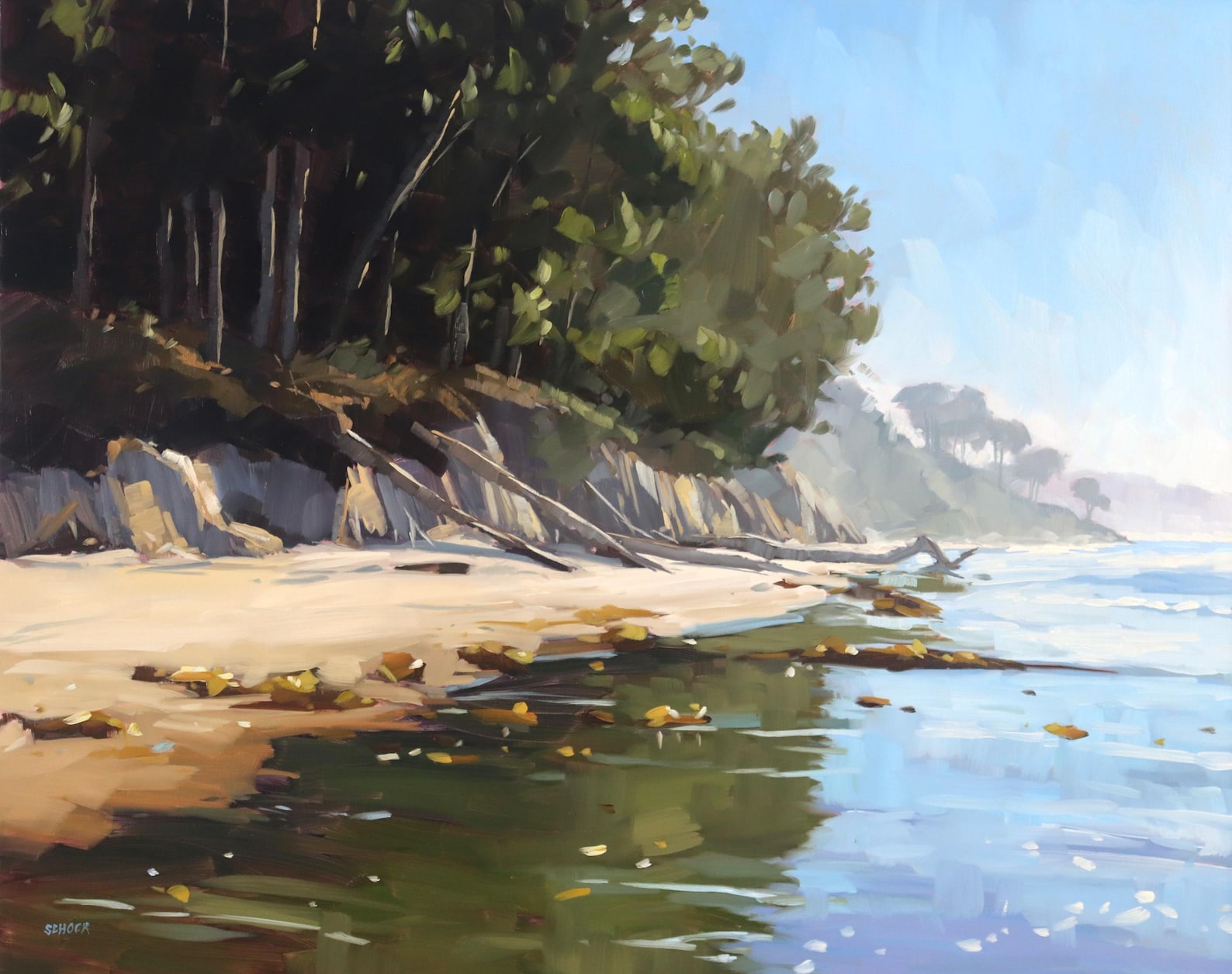 Goleta Slough Beach Art Print - Santa Barbara Oil Painting by Sharon ...