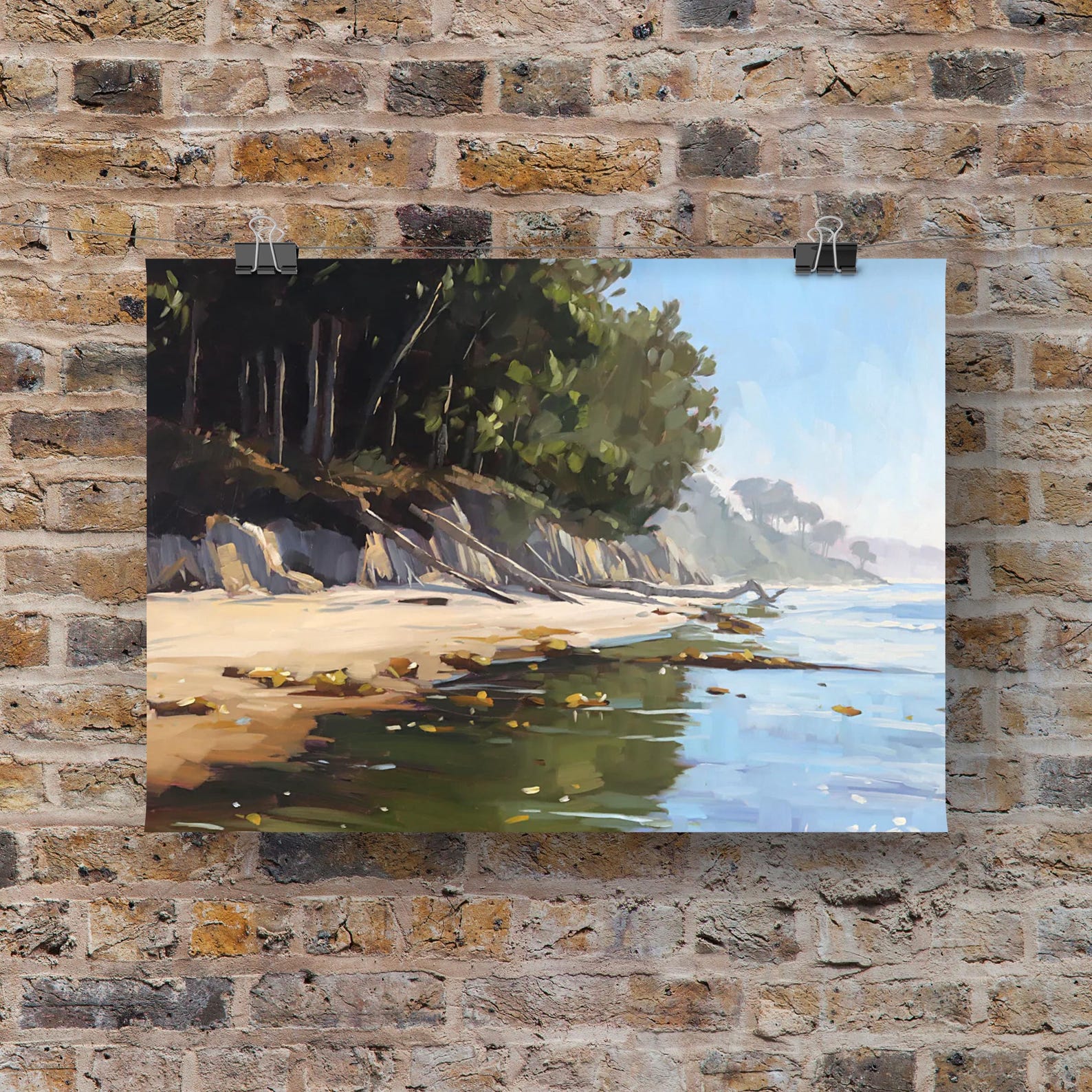 Goleta Slough Beach Art Print - Santa Barbara Oil Painting by Sharon ...