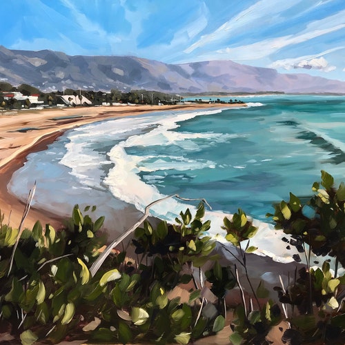 Santa Barbara Shoreline Art Print Santa Barbara Oil Painting - Etsy