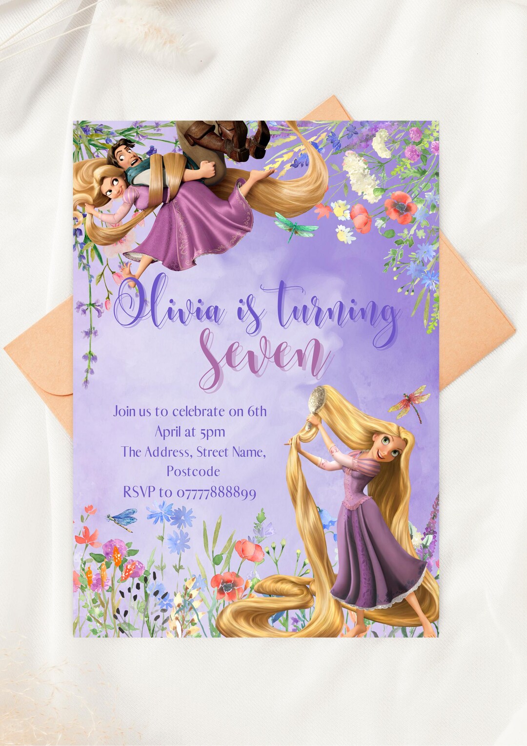 Tangled Themed Invitation - Etsy