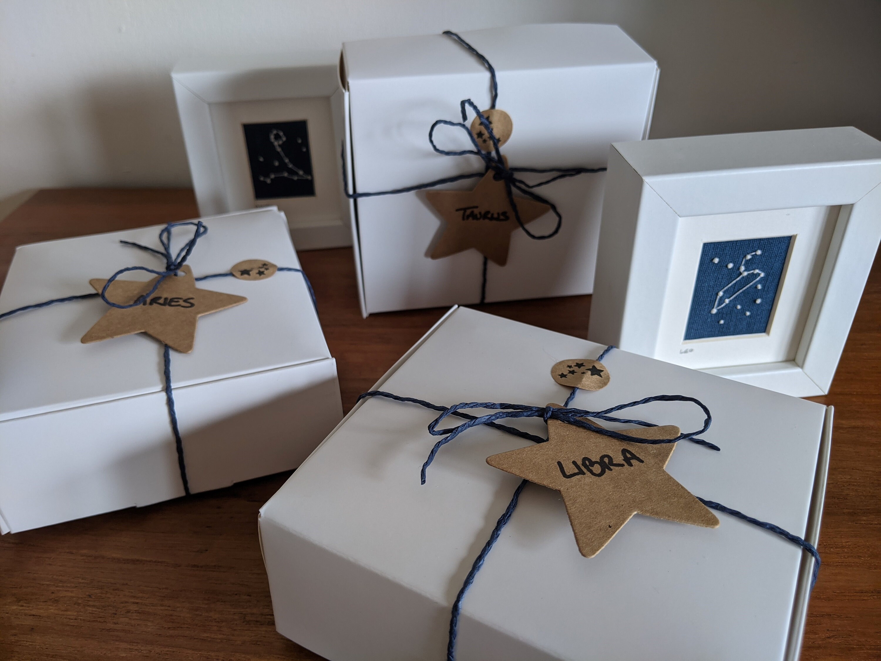 Libra Star Constellations Miniature Frame Gift Zodiac Embroidery up ...