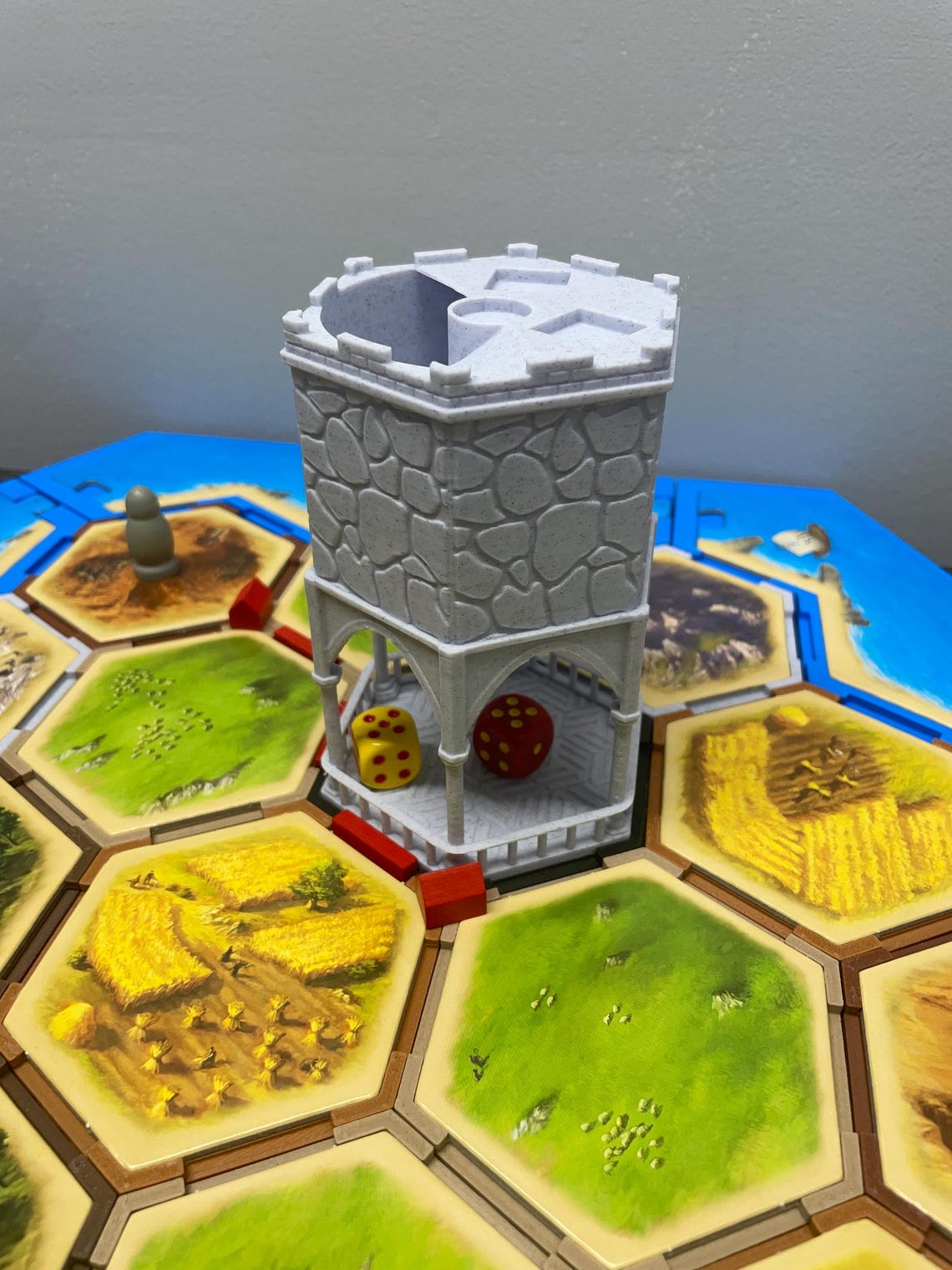 Unofficial Settlers of Catan Custom Dice Tower Hex Piece STL File Only ...