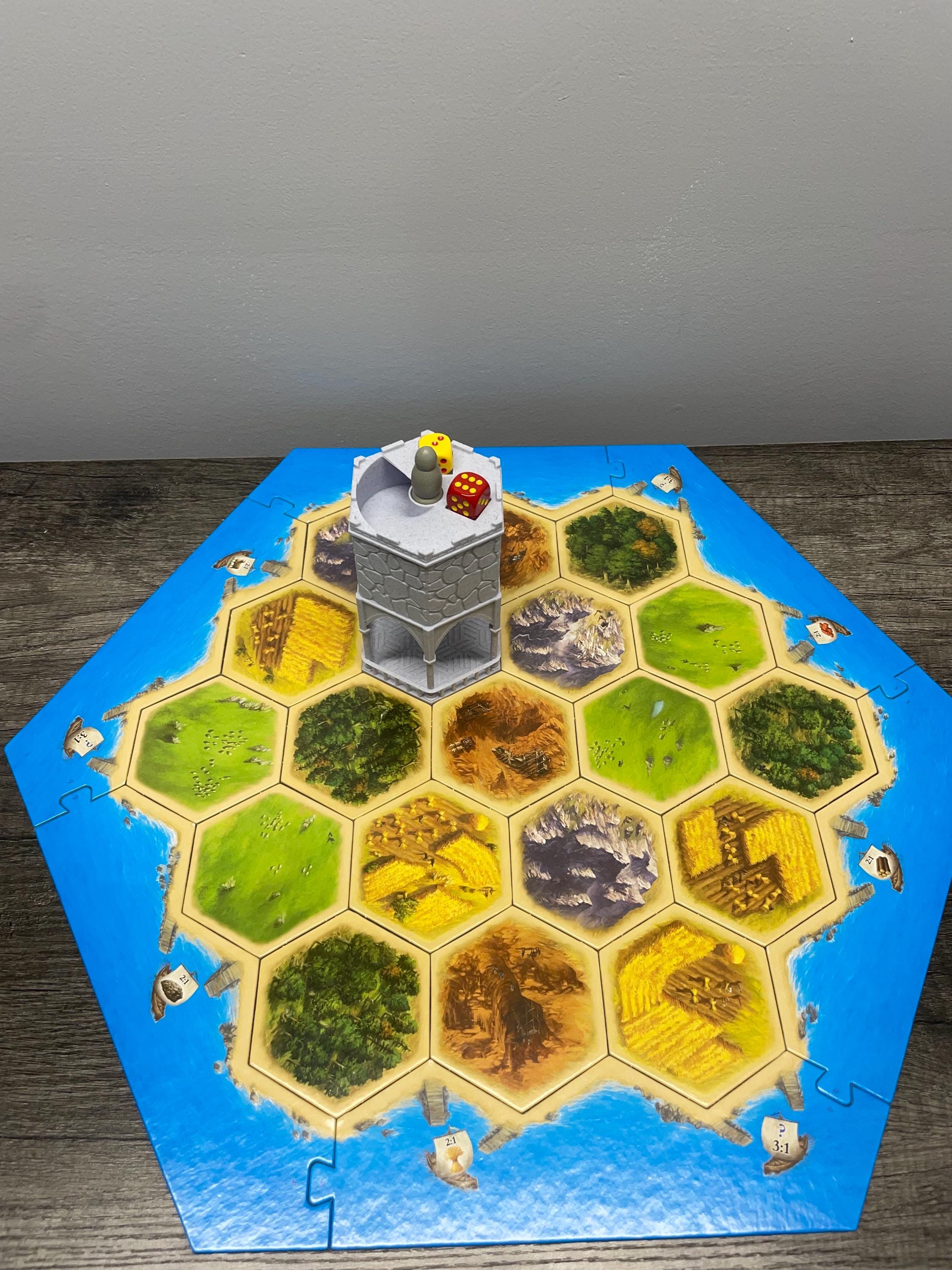 Unofficial Settlers of Catan Custom Dice Tower Hex Piece STL File Only ...