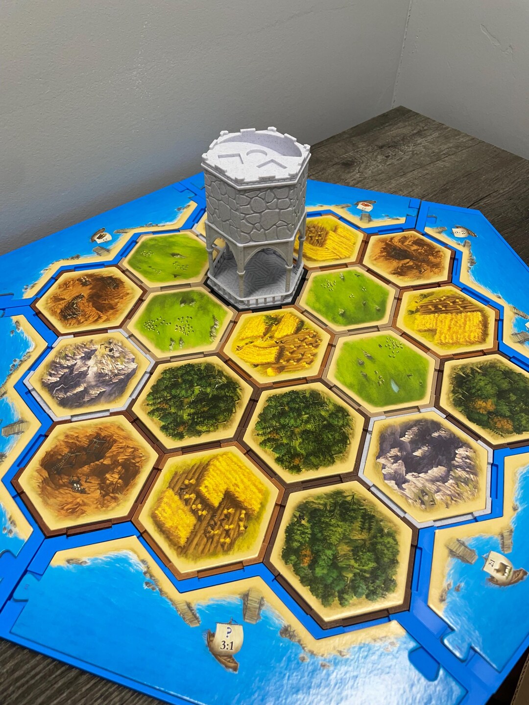 Unofficial Settlers of Catan Custom Dice Tower Hex Piece STL File Only ...