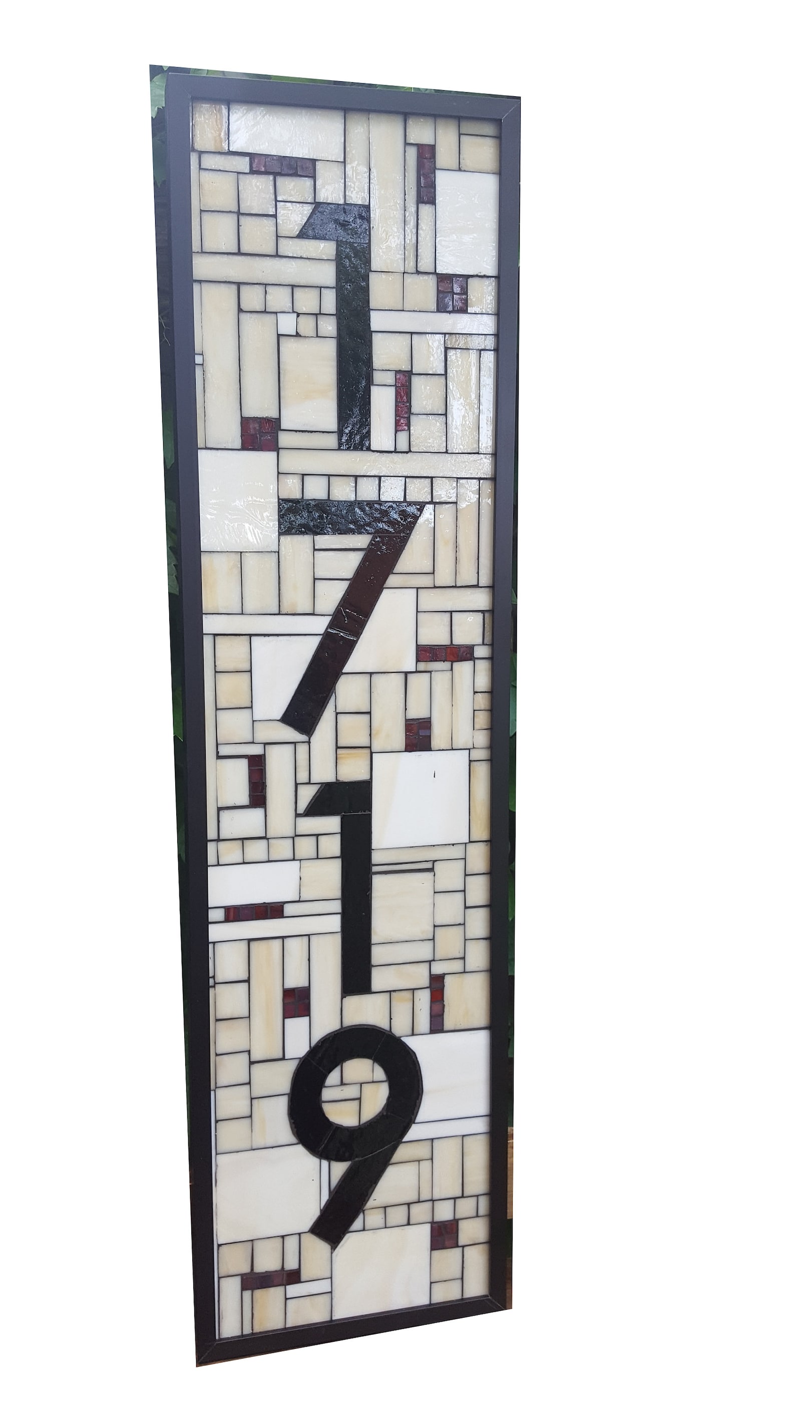 Custom House Numbers Stained Glass Mosaic - Etsy