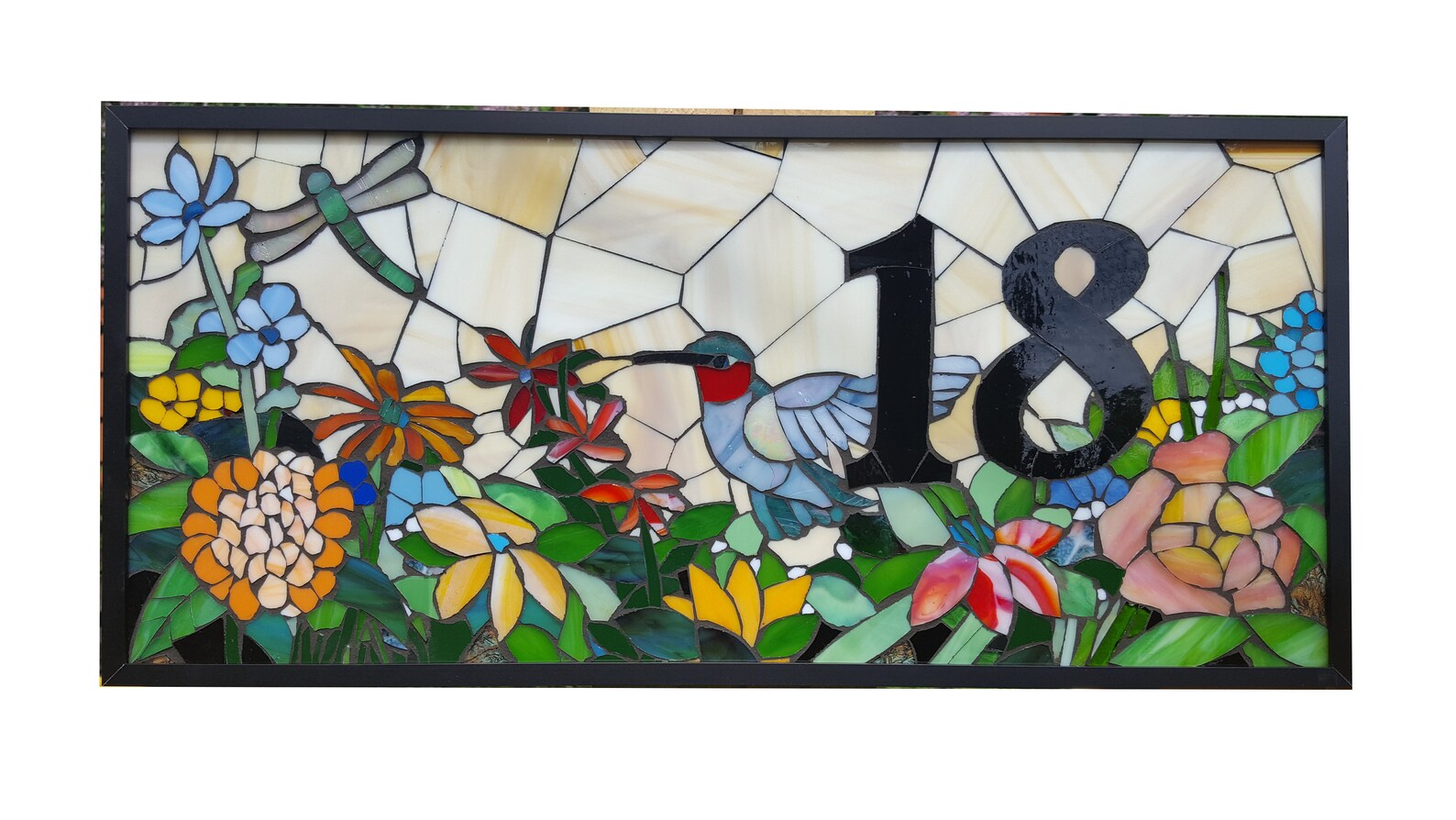 Custom House Numbers Stained Glass Mosaic - Etsy