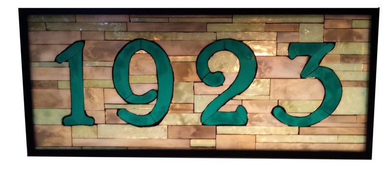 Custom House Number Window Glass on Glass - Etsy