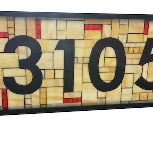 Custom House Number Window - Glass on Glass - Etsy