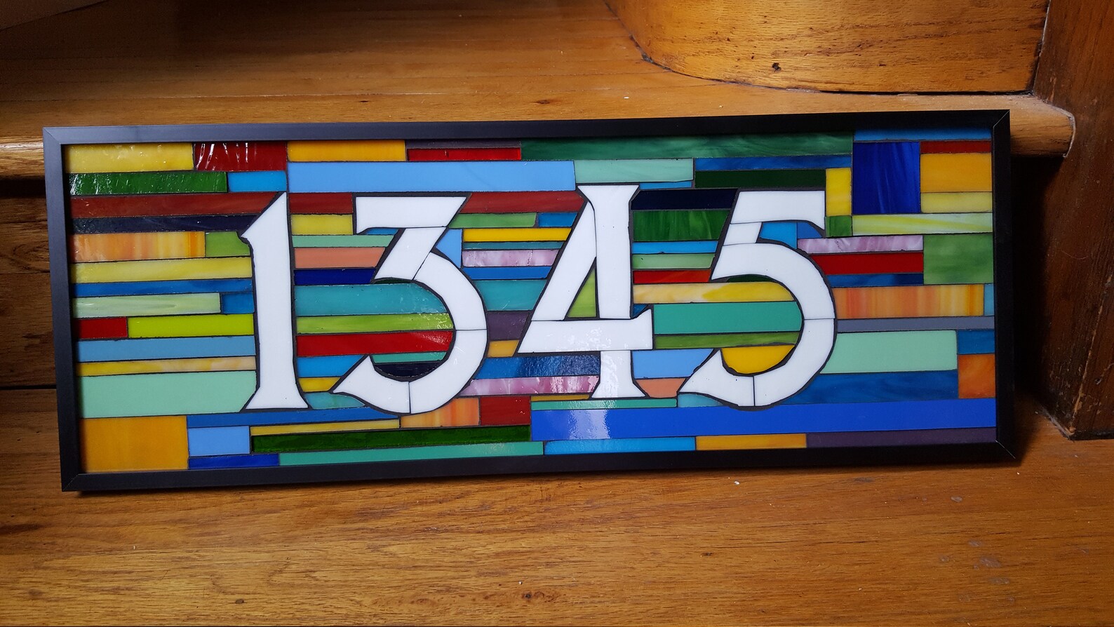 Custom House Numbers Stained Glass Mosaic - Etsy