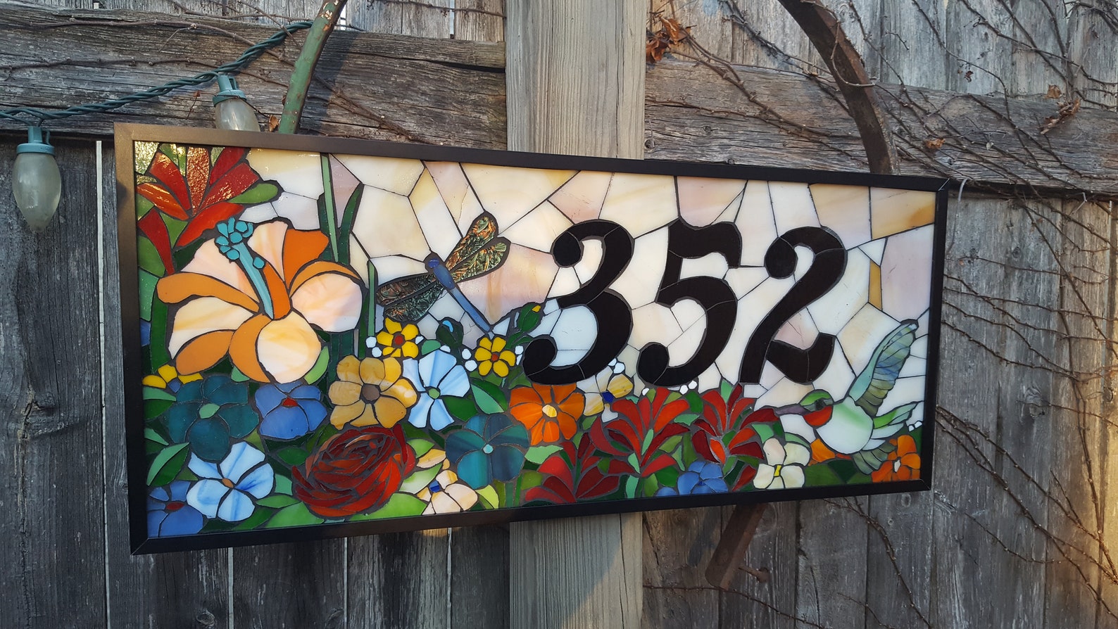 Custom House Numbers Stained Glass Mosaic - Etsy