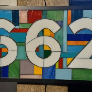 Custom Stained Glass Mosaic House Number Plaque - Etsy