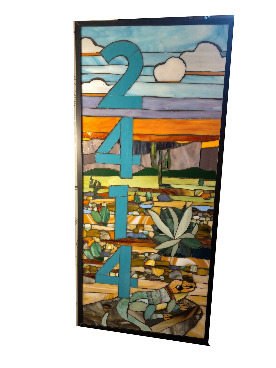 Custom House Numbers Stained Glass Mosaic - Etsy