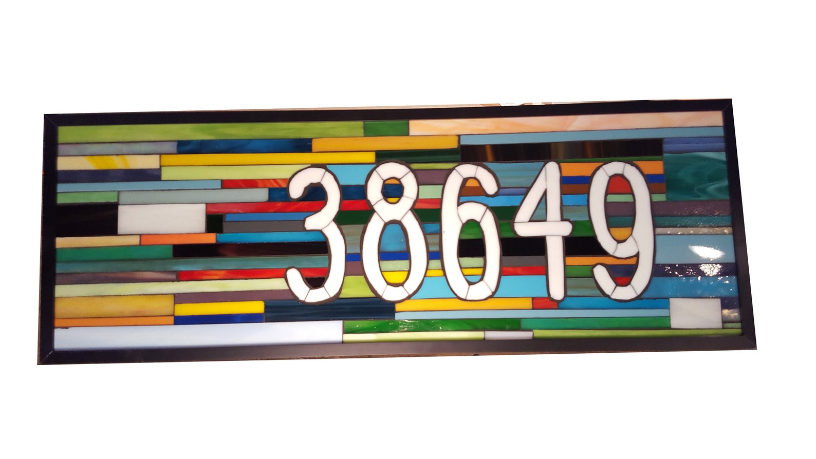 Custom Stained Glass Mosaic House Number Plaque - Etsy