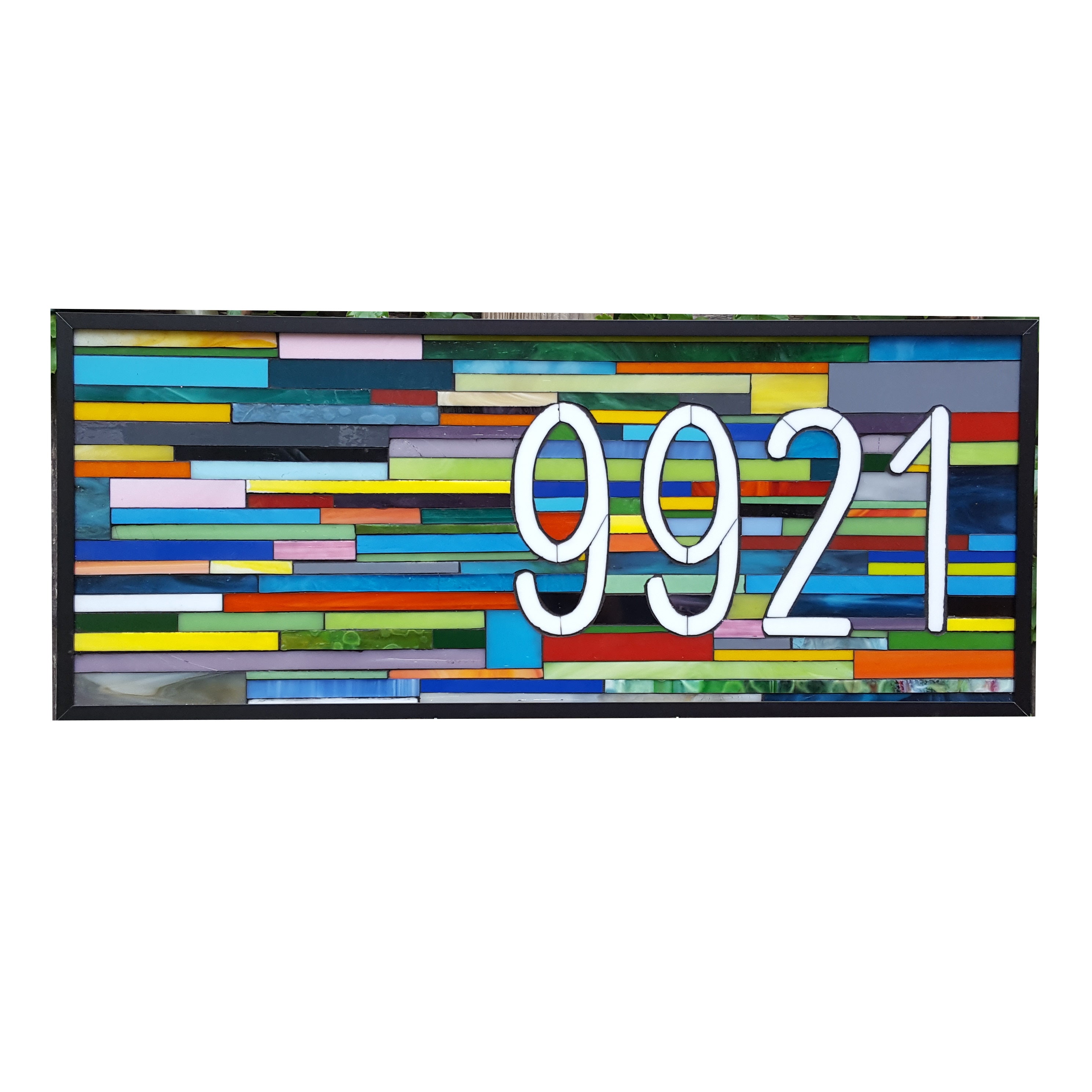 Custom Stained Glass Mosaic House Number Plaque | Etsy