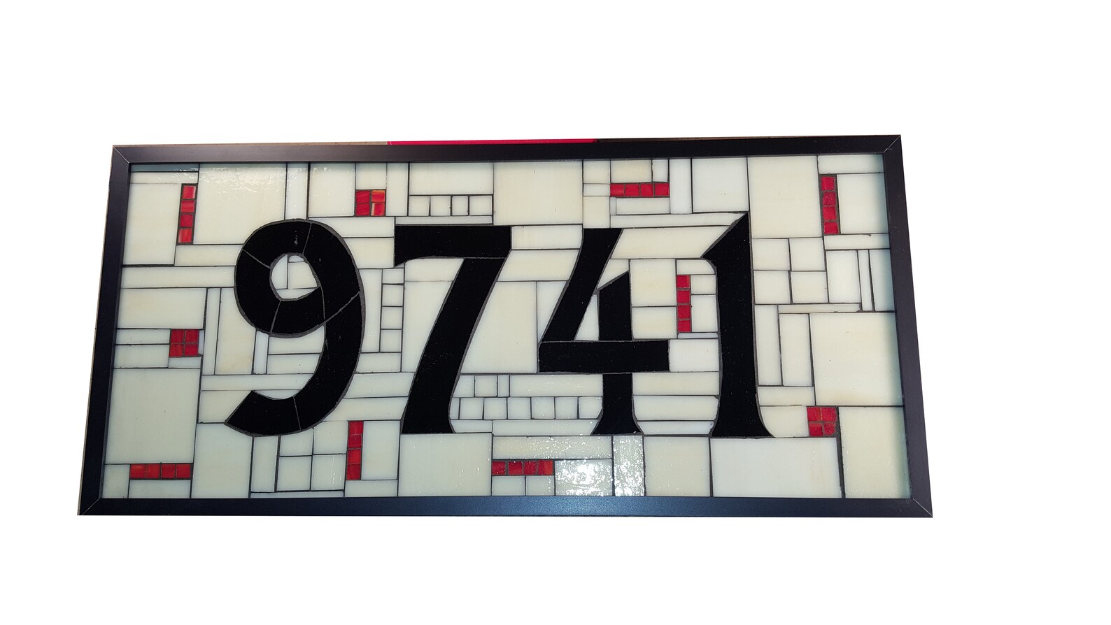 Custom House Numbers Stained Glass Mosaic - Etsy