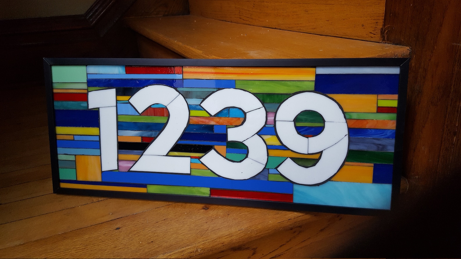 Custom House Numbers Stained Glass Mosaic - Etsy