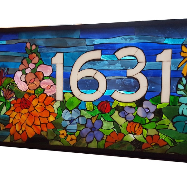 Mosaic House Number - Etsy UK