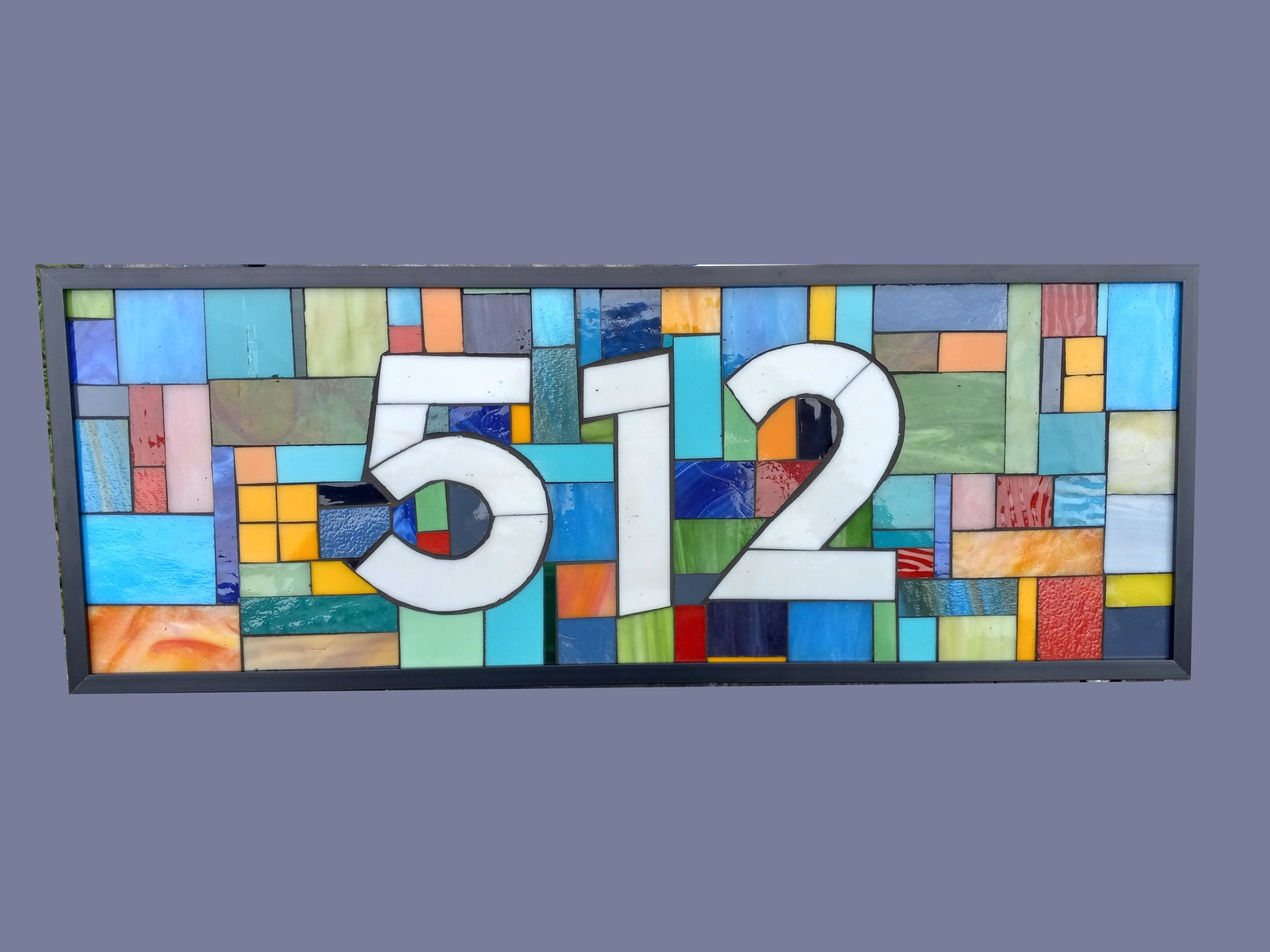 Custom House Numbers Stained Glass Mosaic | Etsy