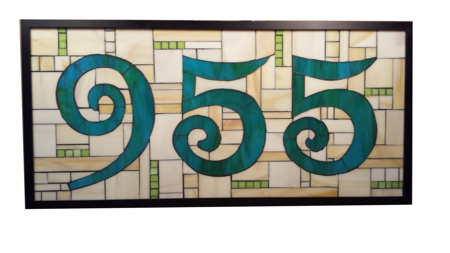 Custom House Numbers Stained Glass Mosaic | Etsy
