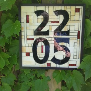 Custom House Numbers in Stained Glass Mosaic - Etsy