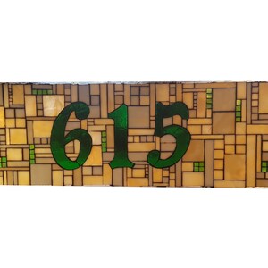 Custom House Numbers Stained Glass on Glass Mosaic - Etsy