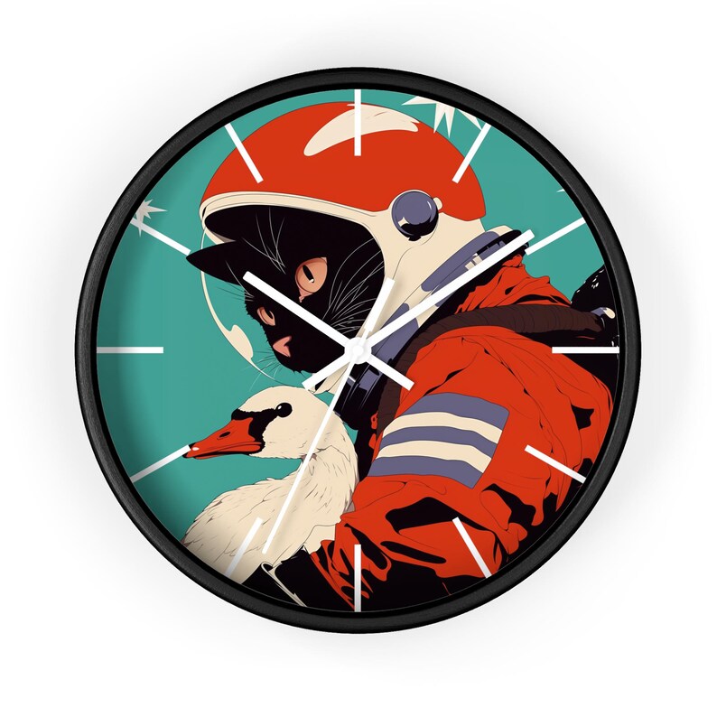 Astronaut Cat Wall Clock | Unique Home Decor, Quirky Gift, Space Theme ...