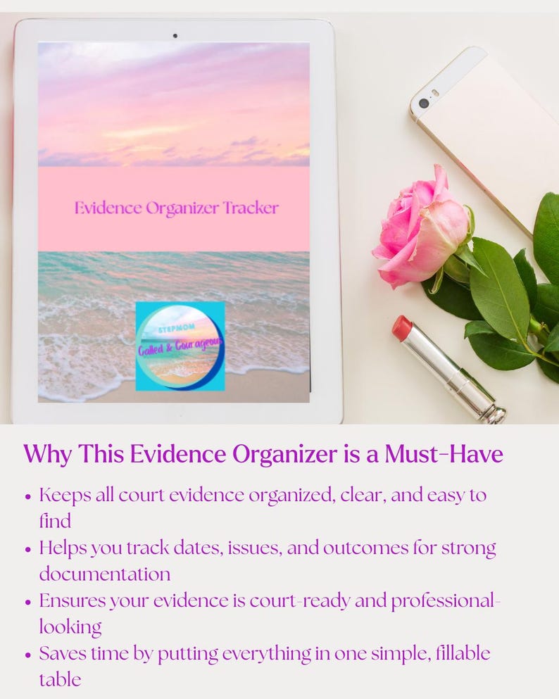 Family Court Evidence Tracker: Child Custody Case Organizer (editable ...