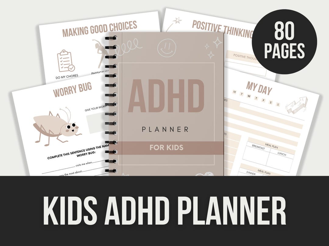 Kids ADHD Planner | Printable ADHD Journal & Tracker | Daily Routine ...