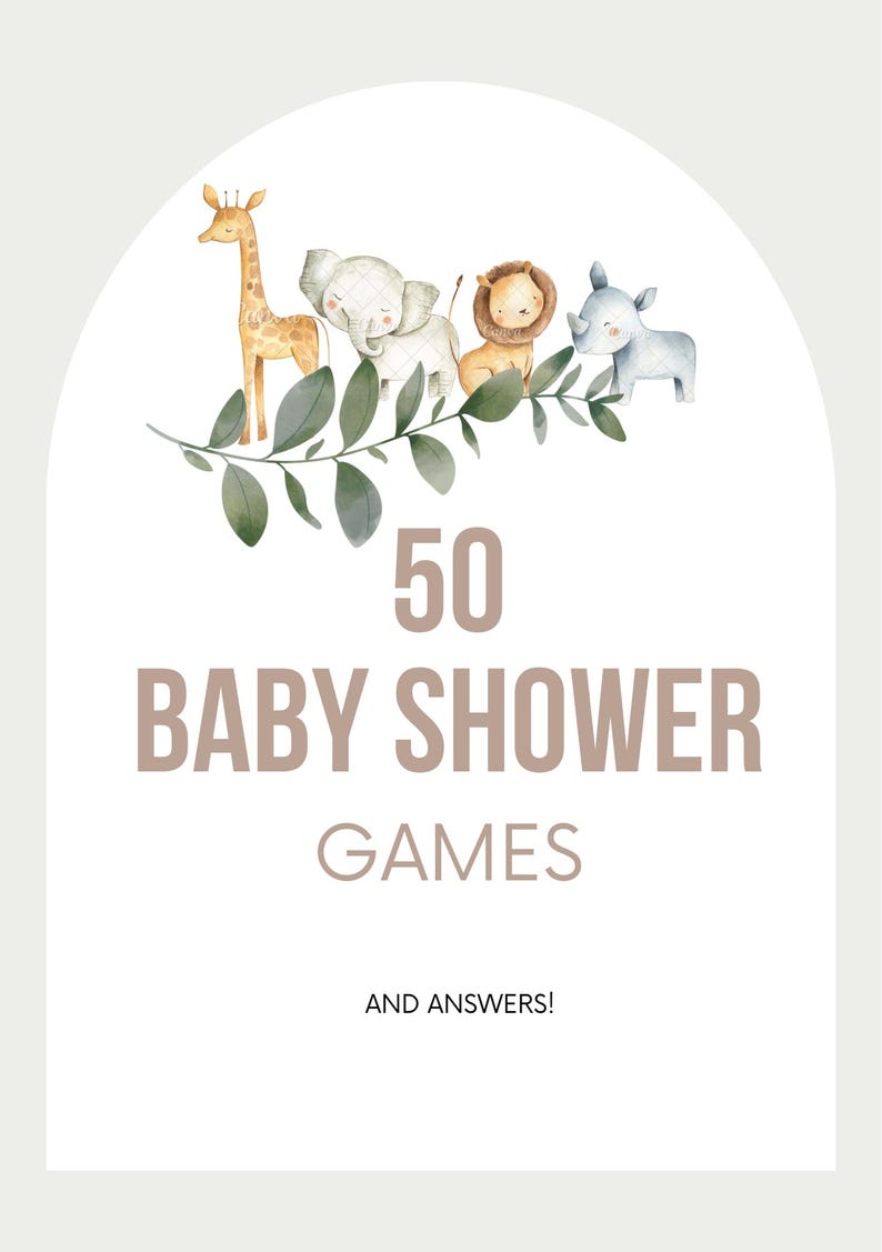 50 Baby Shower Games | Printable Baby Shower Activity Bundle | Fun ...