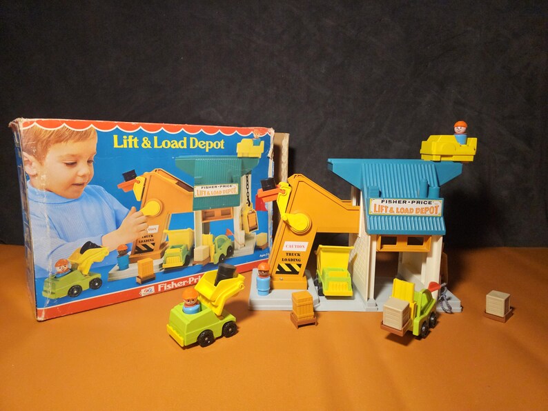 Fisher Price Lift Load Depot 1977 Complete With Box Original - Etsy