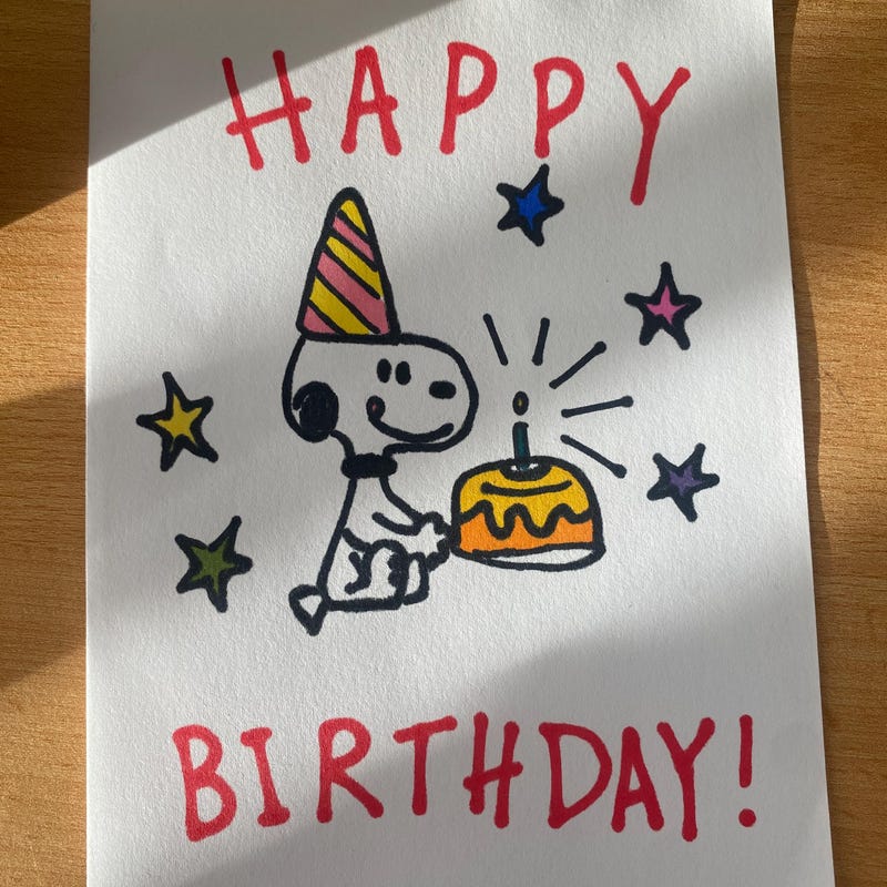 Snoopy Cards - Etsy