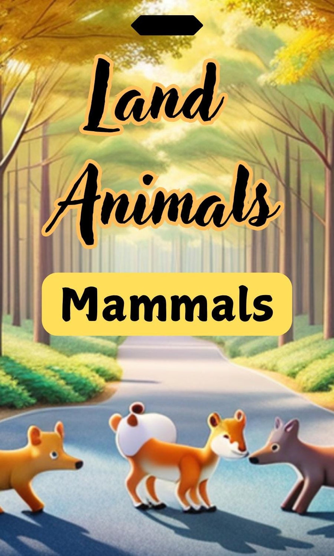 Land Animals Flashcard-mammals| Kids Flashcard,learning Tools,learning ...