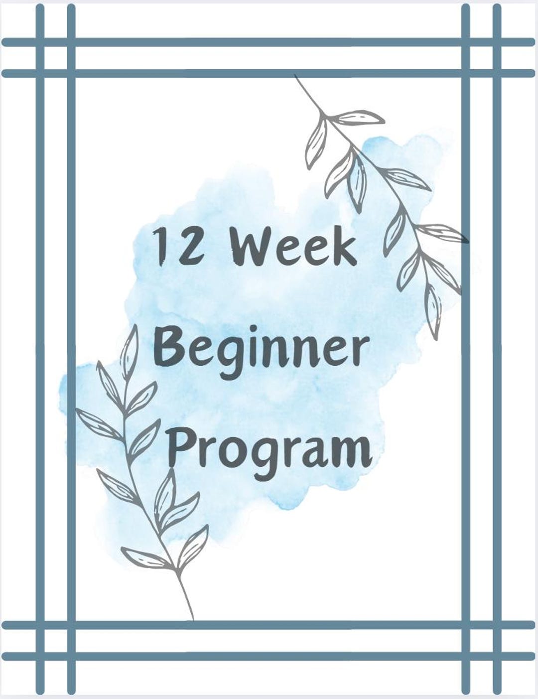 12 Week Beginner Workout Program - Etsy