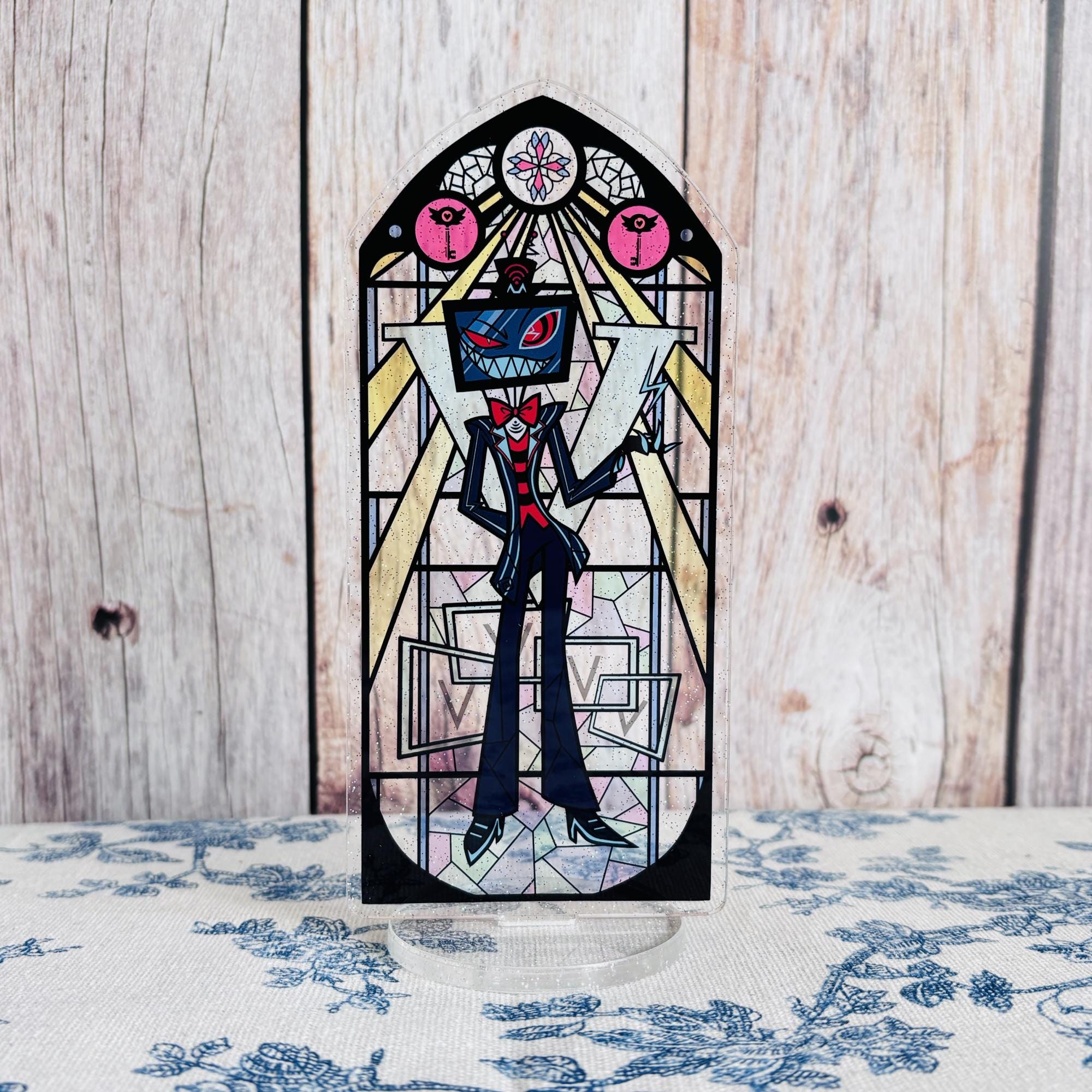 Vox Stained Glass Acrylic Standee | Hazbin Hotel Fan Art Collectible - Etsy
