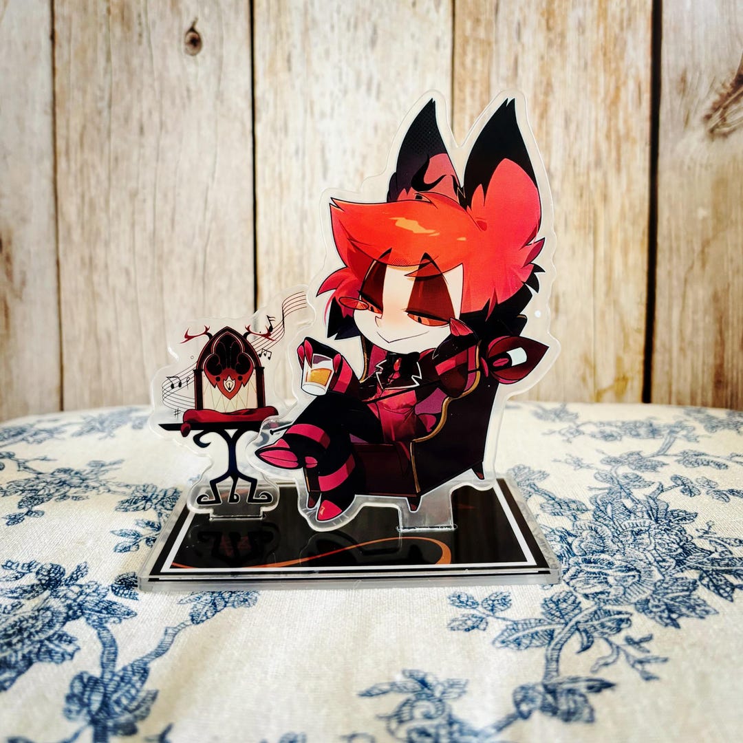 Hazbin Hotel Alastor Inspired Acrylic Standee, Chibi Style Radio Demon ...