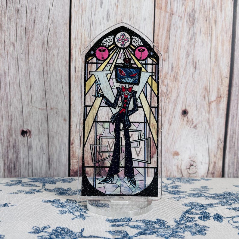 Vox Stained Glass Acrylic Standee | Hazbin Hotel Fan Art Collectible - Etsy