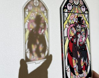 Husk Stained Glass Acrylic Standee | Hazbin Hotel Fan Art Collectible ...