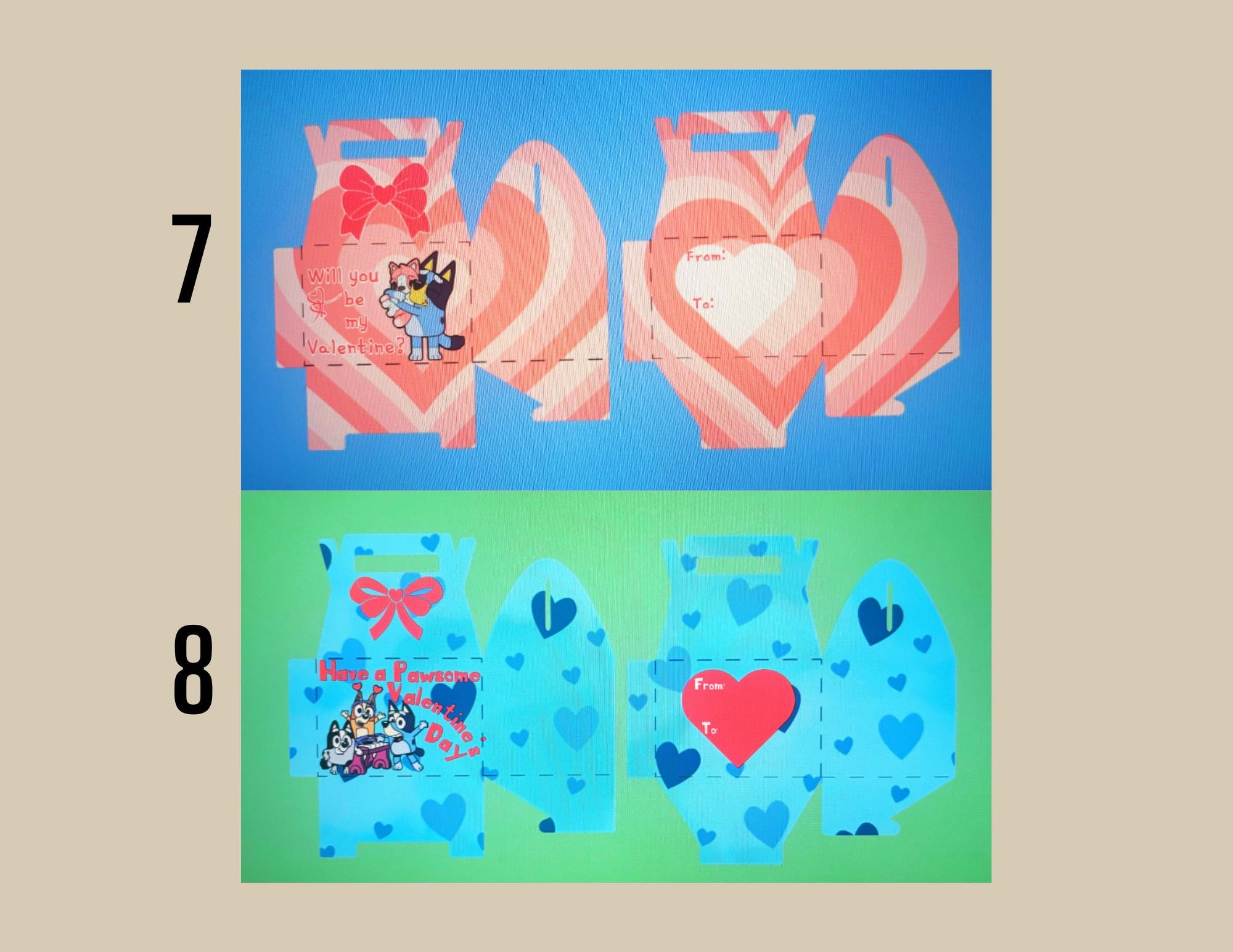 Bluey Valentine Boxes - Etsy